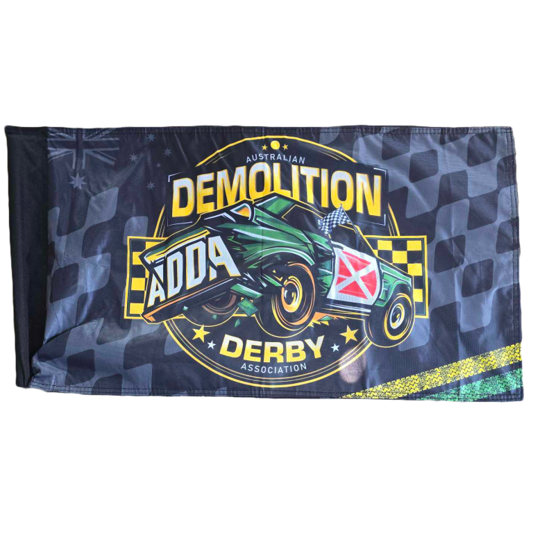Large Logo Flag – Australian Demolition Derby Association